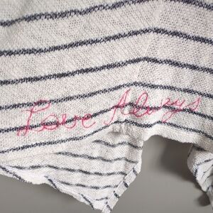 Sundry | Sweaters | Sundry Love Always White Striped Lightweight ...